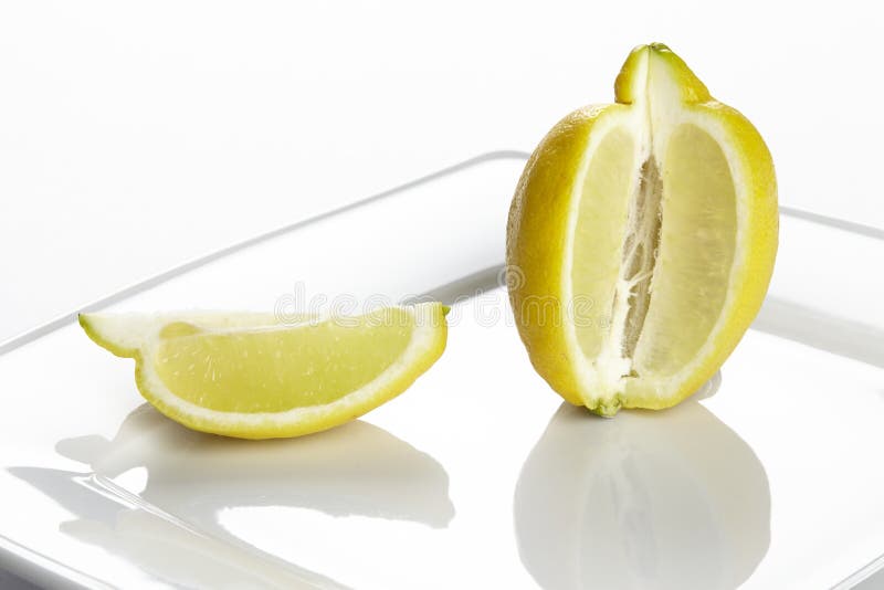 Lemon and a quarter stock photo. Image of sour, food - 31367280