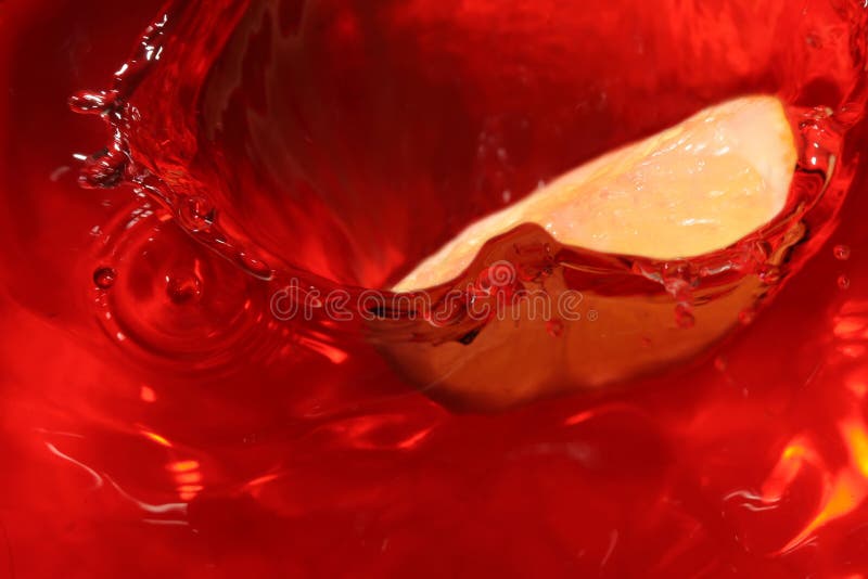 Lemon in red stock image. Image of yellow, texture, concept - 1749647