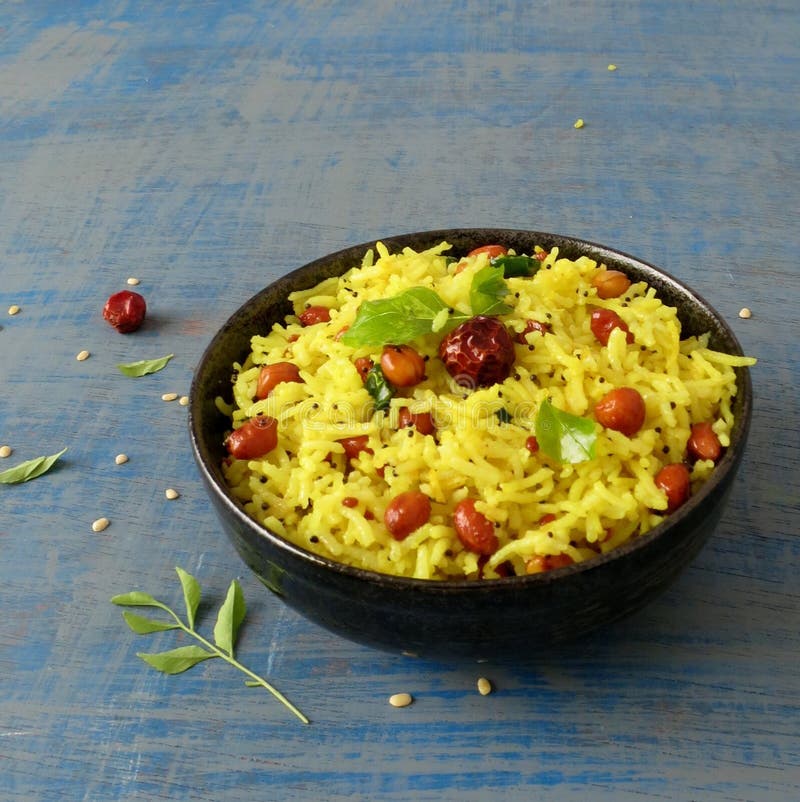 Lemon Rice stock image. Image of dish, lunch, leaves - 89357495