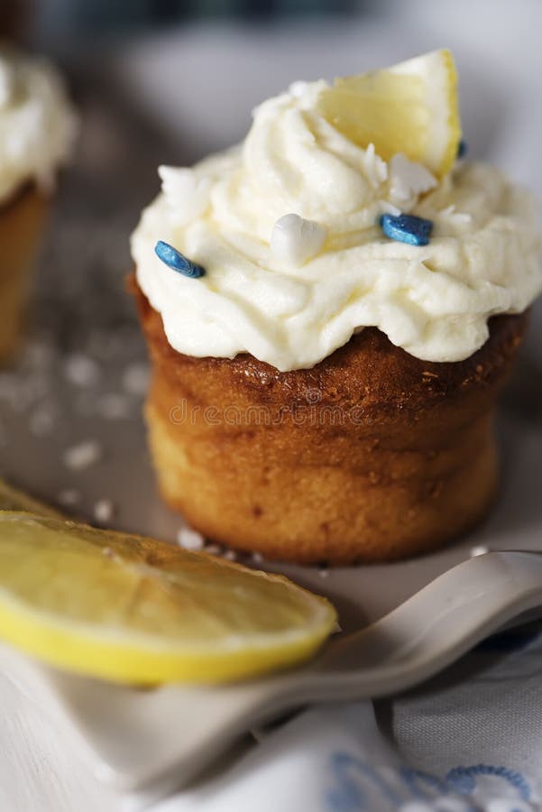 Lemon Ricotta Cupcakes stock photo. Image of cupcakes - 83763062