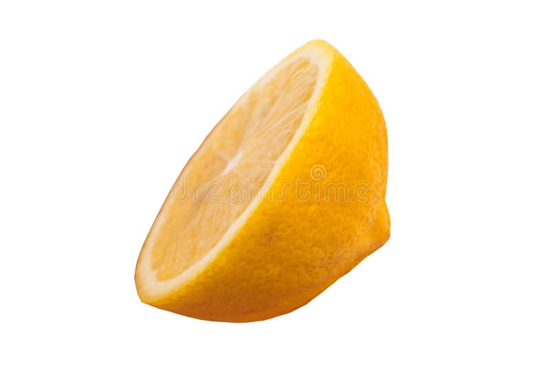 Lemon Ripe Slice Isolated on White. Top View Stock Image - Image of ...