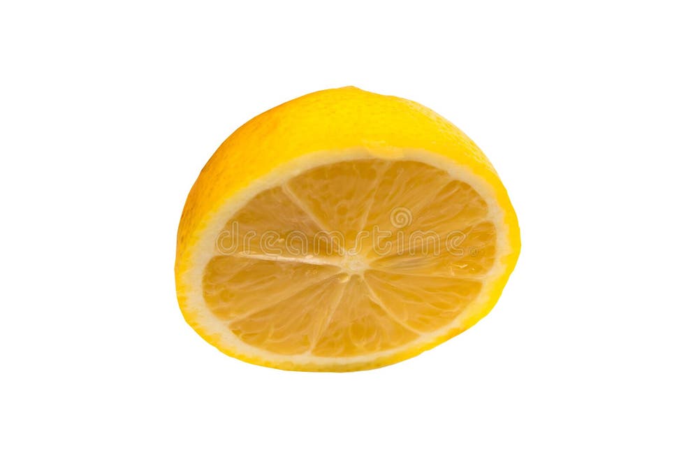 Lemon Ripe Slice Isolated on White. Top View Stock Image - Image of ...