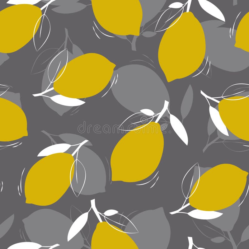 Lemon Seamless Pattern. Fruit Background Stock Illustration ...