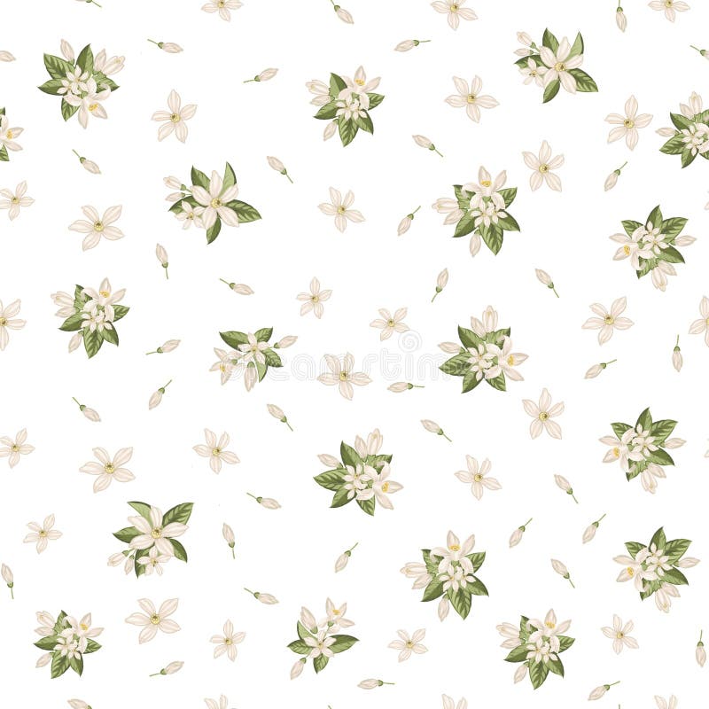 Lemon Seamless Pattern . Fruit, Leaf and Flowers. Stock Vector ...