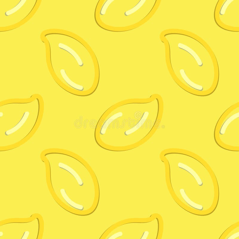 Lemon Seamless Pattern Kid S Style Hand Drawn Stock Vector ...