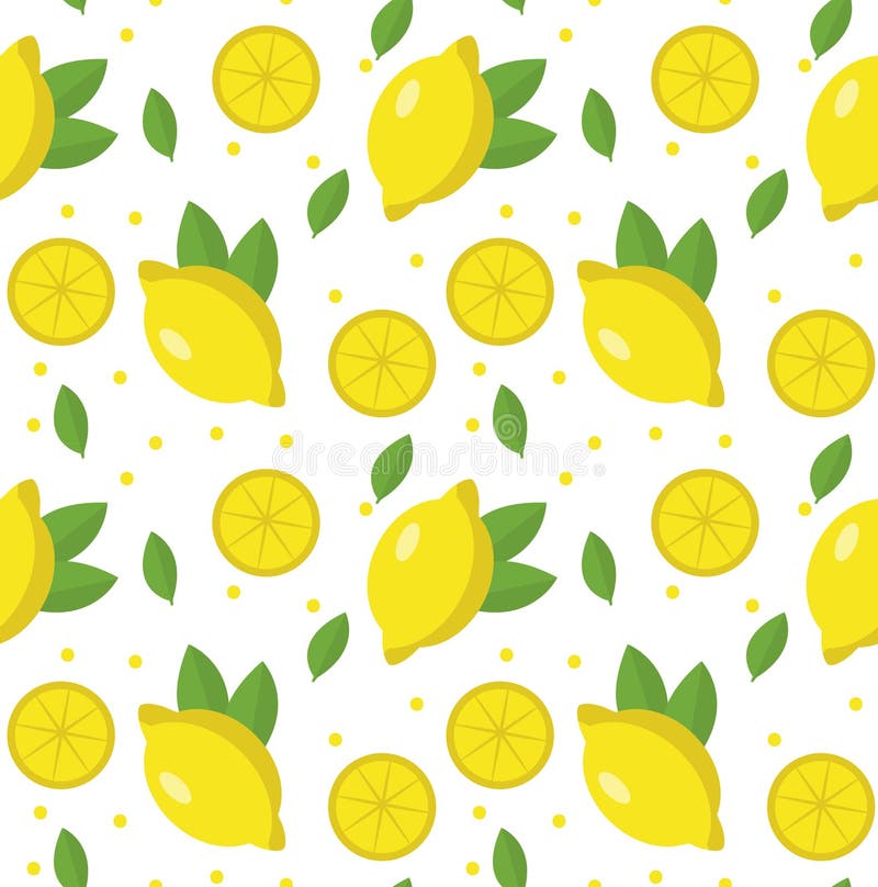 Lemon Seamless Pattern. Lemonade Endless Background, Texture. Fruits ...