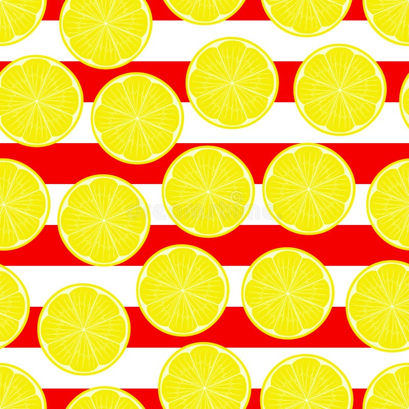 Lemon Striped Seamless Pattern Stock Vector - Illustration of love ...