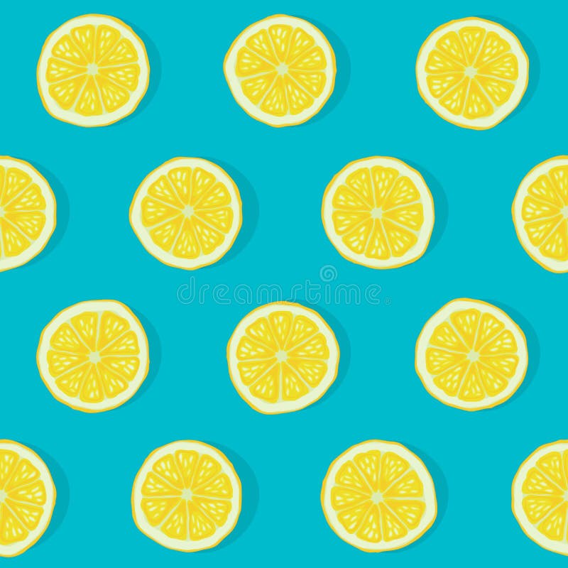 Lemon seamless pattern stock vector. Illustration of color - 54100679