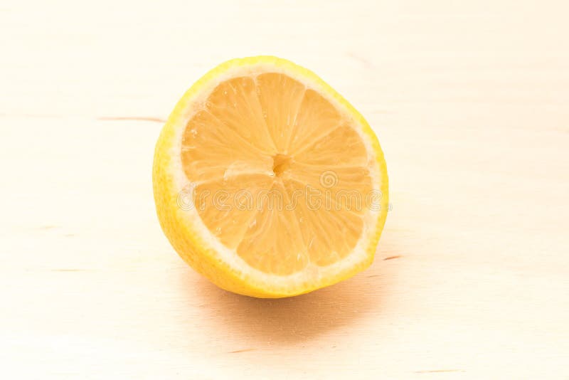 Lemon in the Section on the Board Stock Photo - Image of healthy, green ...