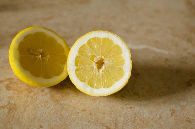 Lemon Section on Kitchen Counter Stock Photo - Image of cooking ...