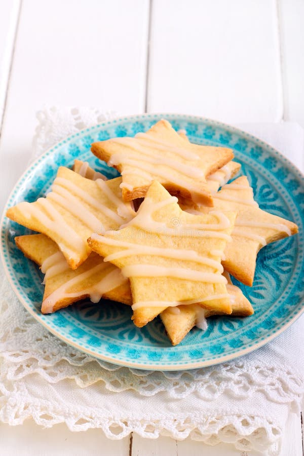 Lemon shortbread stars stock photo. Image of pastry, treat - 64702562
