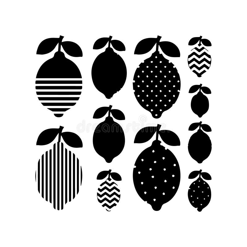 Lemon Silhouette" is a Simple and Clean Graphic Featuring the Distinct ...