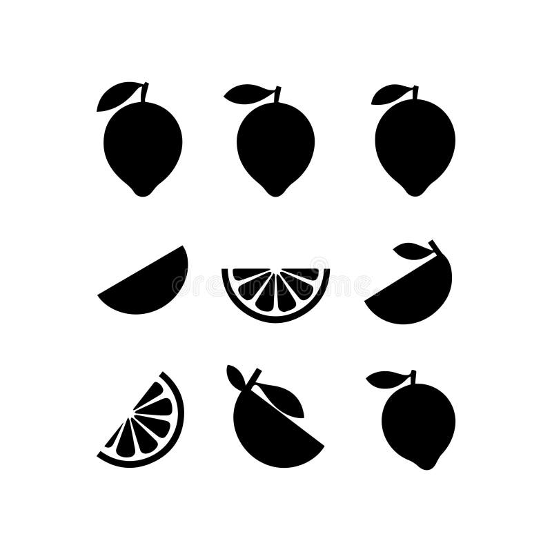 Lemon Silhouette" is a Simple and Clean Graphic Featuring the Distinct ...