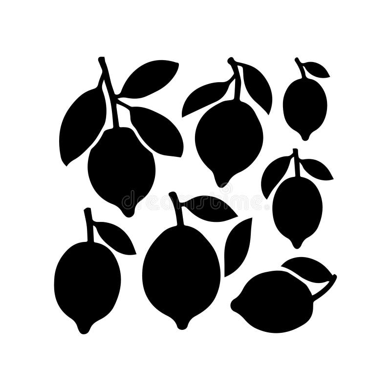 Lemon Silhouette" is a Simple and Clean Graphic Featuring the Distinct ...