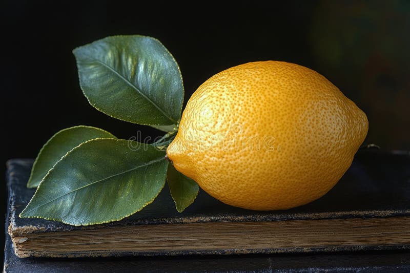 A Lemon Sits on Top of an Open Book, Symbolizing Knowledge and Wisdom ...