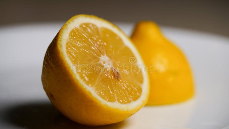 Lemon Slice Cut Juice Seed Inside Stock Image - Image of shot, glass ...