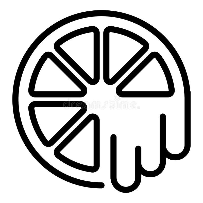 Half Slice Lemon Black Outline Stock Illustrations – 760 Half Slice ...