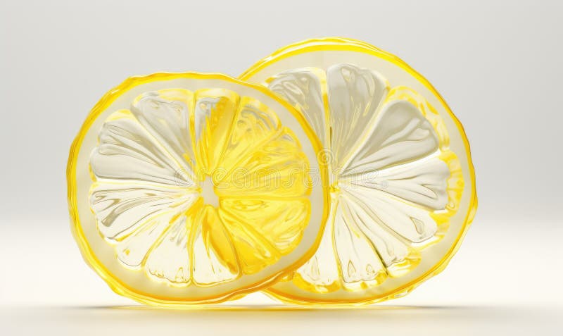 Lemon Slice With A Glassmorphism Effect Created By Ai Stock Illustration Illustration Of