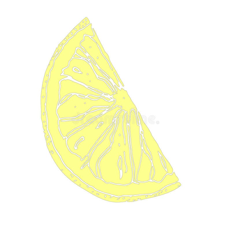 Lemon Slice in Graphic Style Stock Vector - Illustration of drawn ...