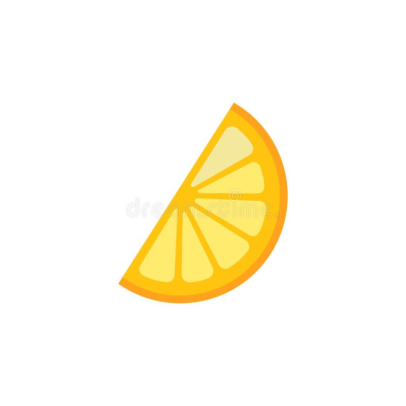 Lemon Slice Icon stock illustration. Illustration of meal - 207706661