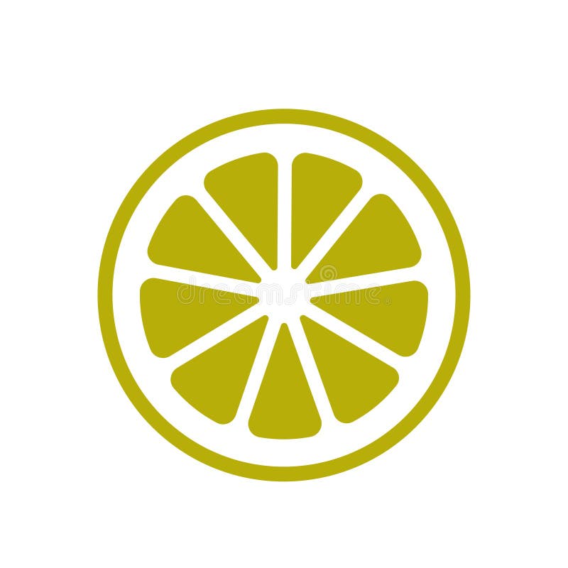 Lemon Slice Icon. Fruit and Citrus Symbol Stock Vector - Illustration ...