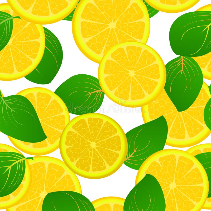Lemon slice pattern stock vector. Illustration of nutritional - 16580442