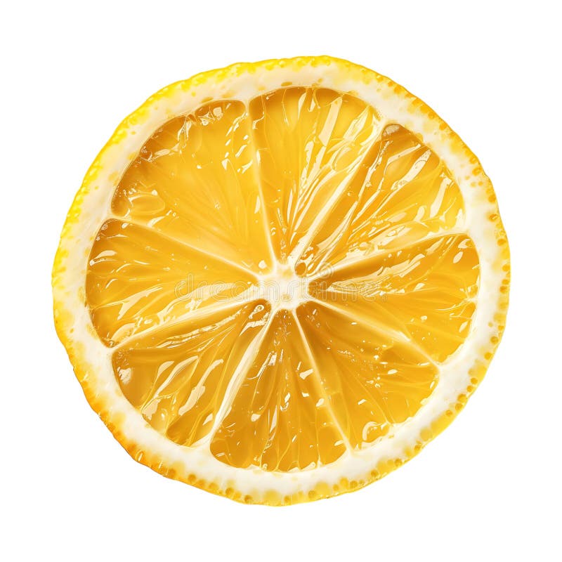 Lemon Slice on Transparent Background - Ai Generated Stock Illustration ...