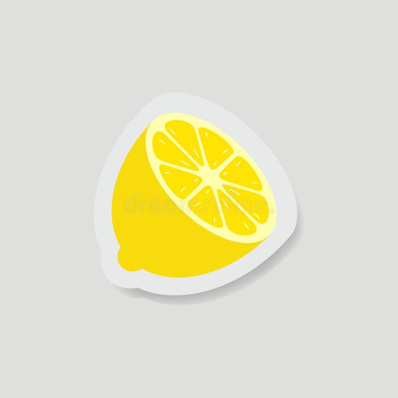 Lemon Slice Vector, Paper Art Illustration Stock Vector - Illustration ...