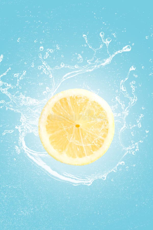 Lemon in Water Splash Explosion Isolated Clip Art Stock Vector ...
