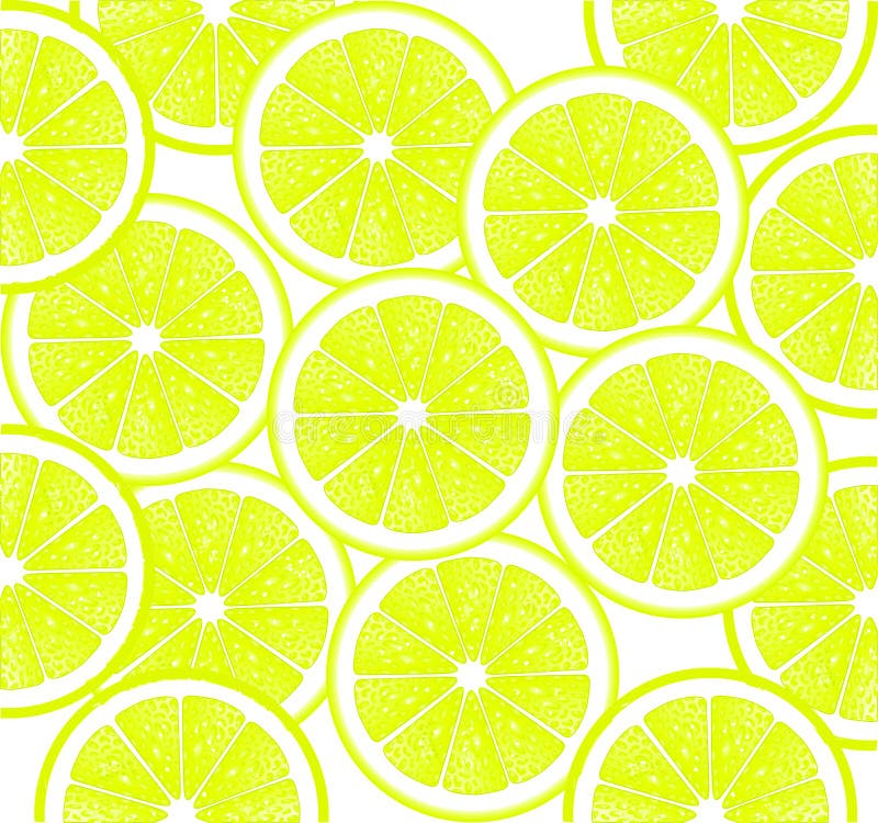 Lemon Slices Background Design Stock Vector - Illustration of flat ...