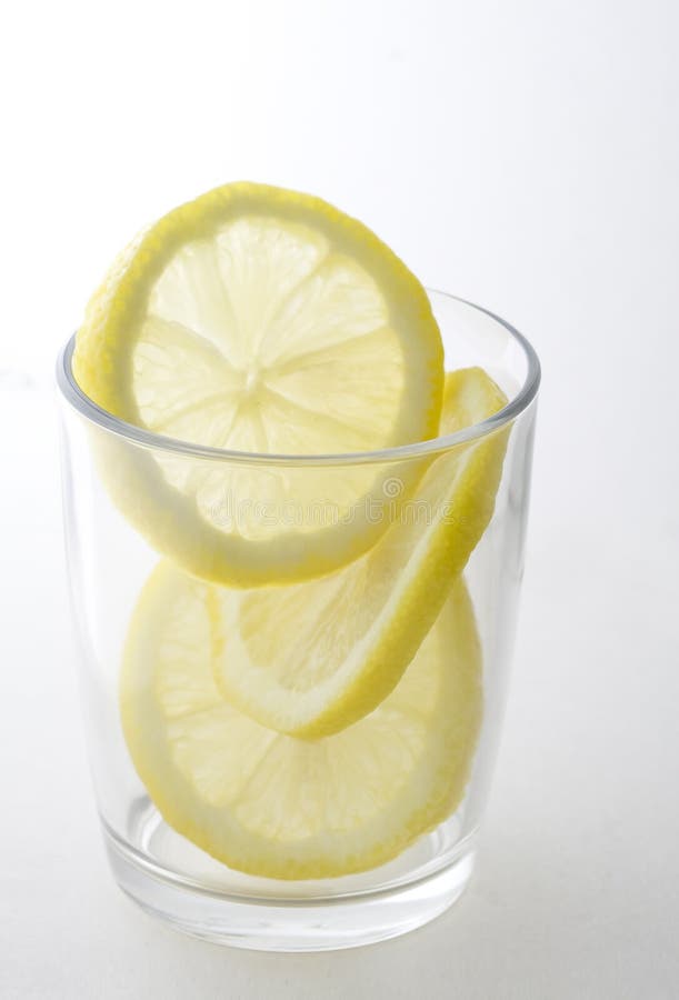 Lemon Slices in Glass stock photo. Image of sour, organic - 14429826