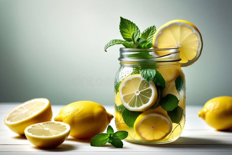 Lemon Slices Marinated in Sugar Syrup Stock Image - Image of recipe ...