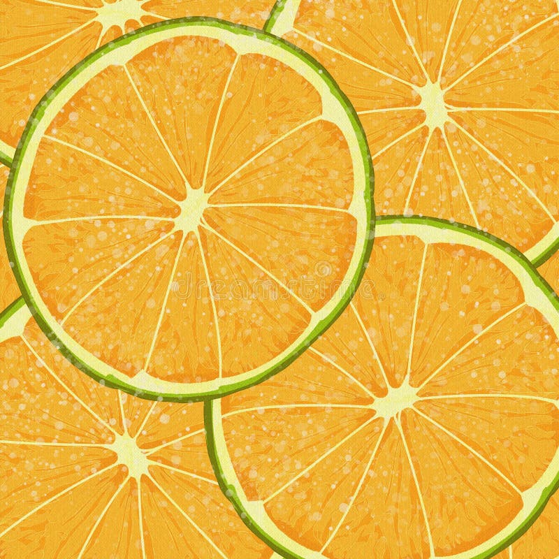 Lemon Slices Pattern Cool Vintage Drawing Stock Illustration ...