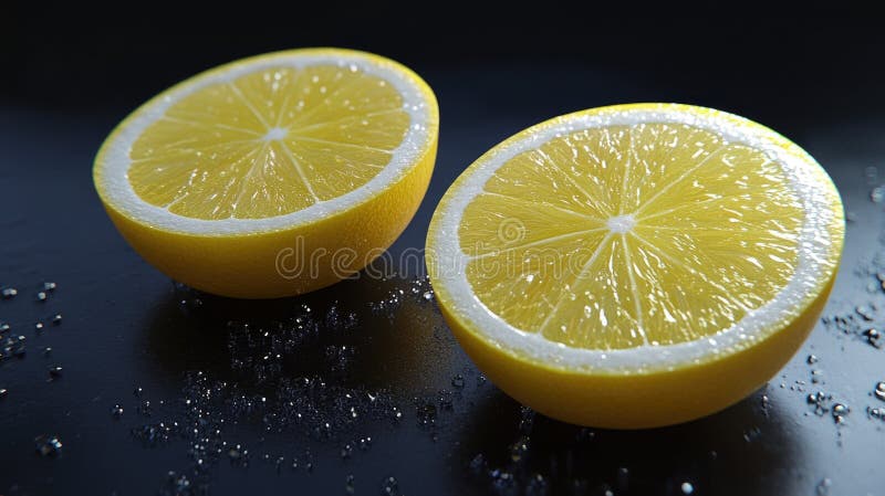 Lemon Slices on Table stock photo. Image of food, generated - 376206404