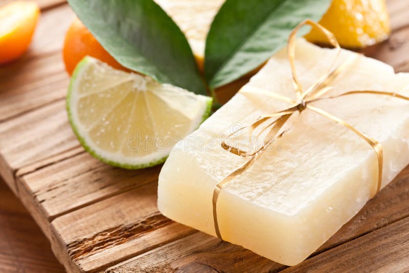 Lemon soap stock photo. Image of natural, health, leaf - 19521002