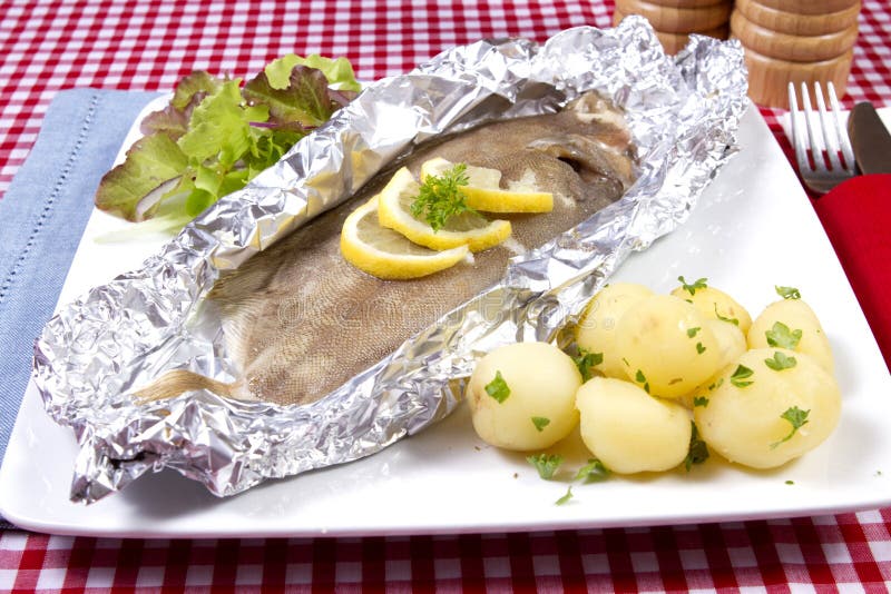 Lemon sole stock photo. Image of bake, parcel, gill, sole - 42531702