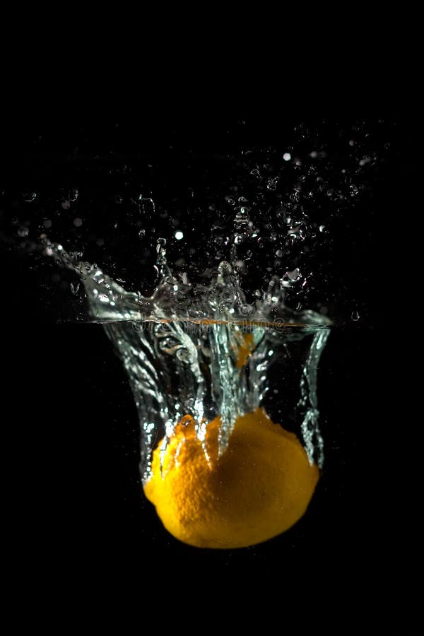 Lemon splash stock image. Image of macro, modern, lemon - 10460051