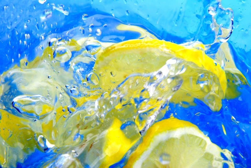 Lemon splash stock photo. Image of lemon, wash, round - 1438548