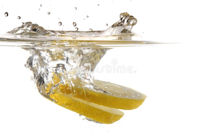 Lemon splash stock image. Image of fruit, white, lemon - 9439697