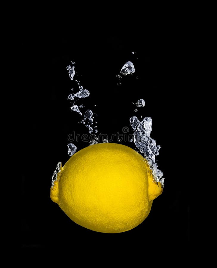Lemon Splash stock photo. Image of background, splash - 8335034