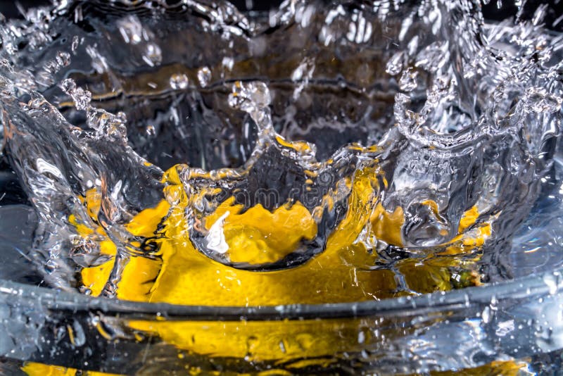 Lemon splash stock photo. Image of industry, fruit, lemon - 51612572