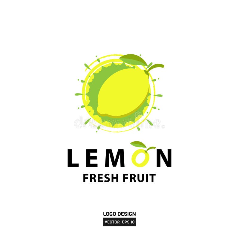 Lemon Fresh Fruit Logo Design Template for Flavor Design Element Stock ...