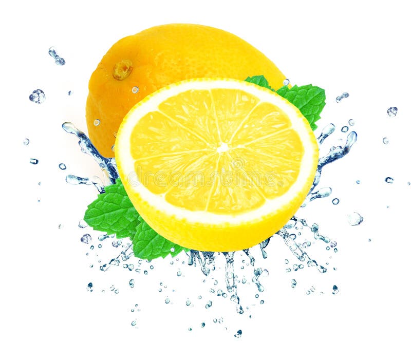 Lemon splash water stock image. Image of health, splash - 114026297