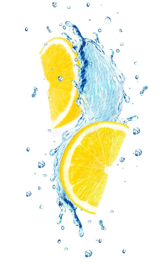 Lemon splash water stock photo. Image of drop, water - 110046884