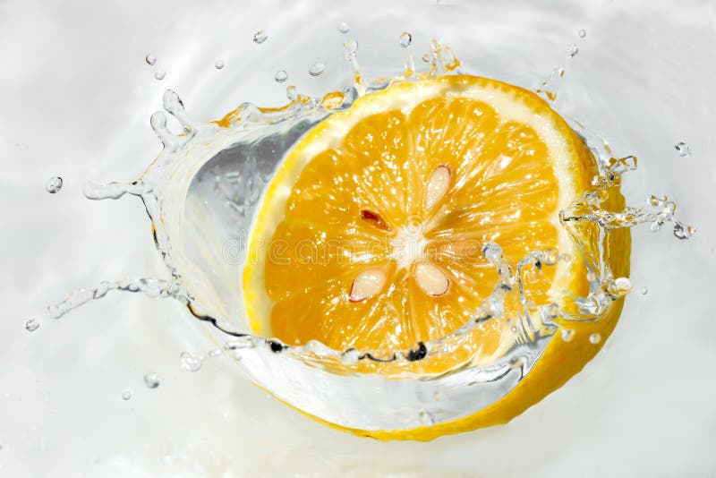 Lemon Splash stock photo. Image of fast, energetic, splash - 61940014