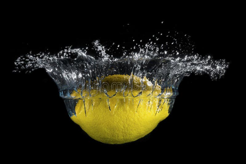 Lemon Splashing stock photo. Image of healthy, food, object - 30527948