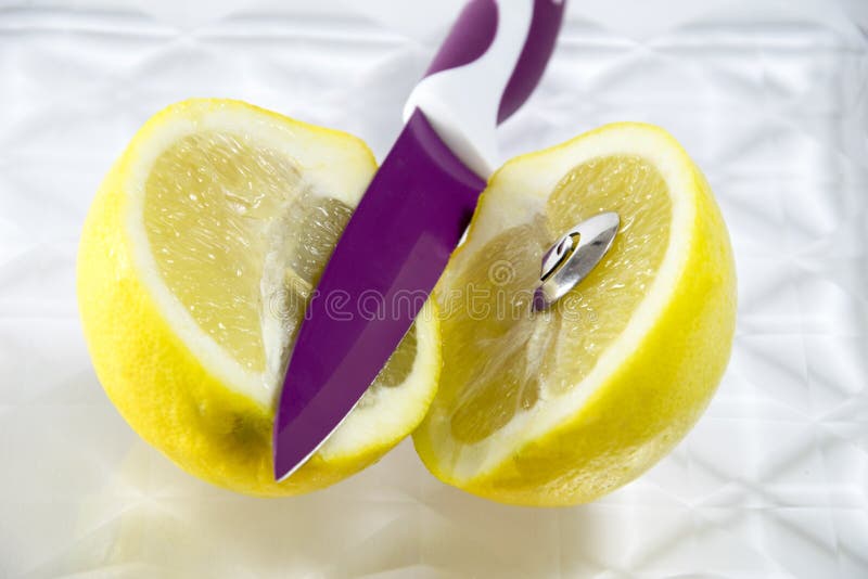 Lemon split. stock image. Image of parts, juicy, cooking - 169368083