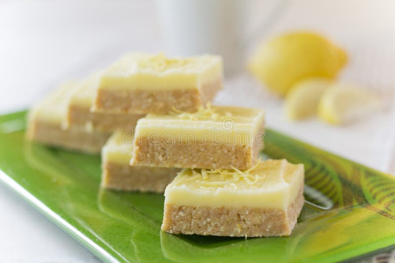 Lemon Square Side View stock photo. Image of baking, snack - 38328276