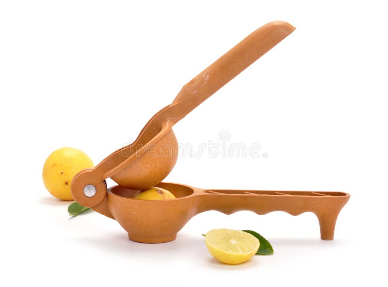 Lemon on a lemon squeezer stock image. Image of wood - 35006619