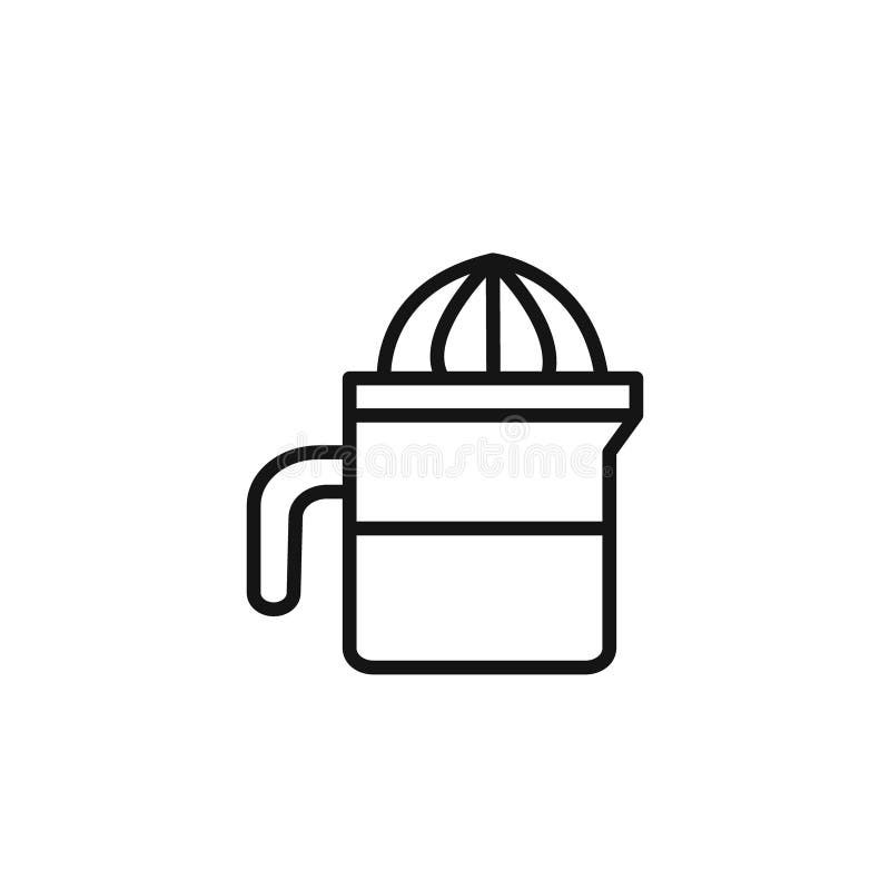 Lemon Squeezer Logo Sign Vector Outline Stock Vector - Illustration of ...